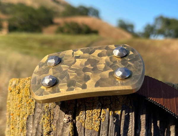 Sahara Belt (with 6.5.oz large solid BRASS buckle, hand-sculpted finish ...